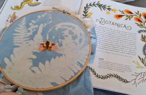 Celestial Stitching: How to Create Moth and Moon Cyanotype Embroidery